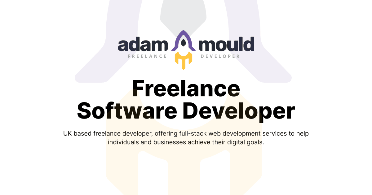 Adam Mould | Freelance Web Developer | Milton Keynes, UK